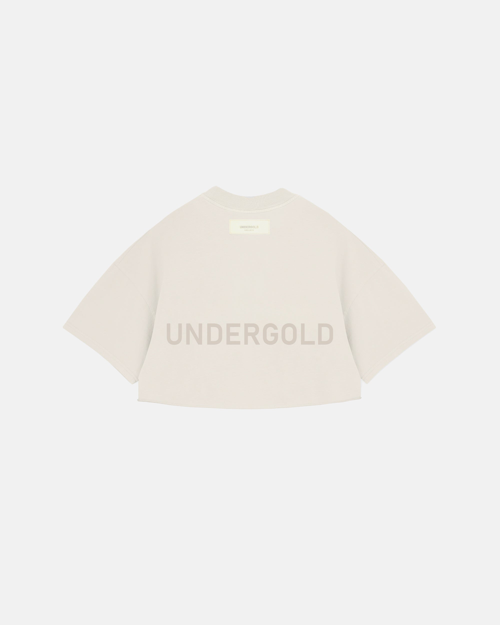 Line Logo Crop Top Cream